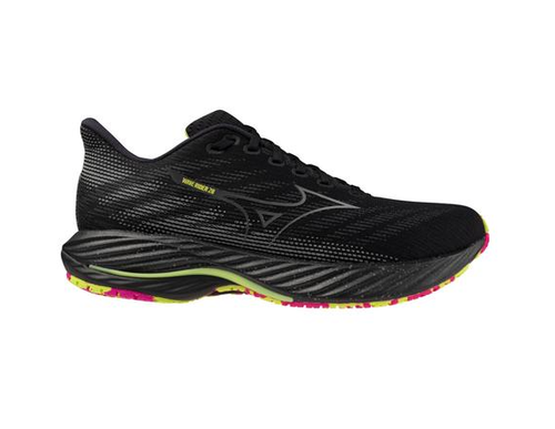 Mizuno USA Inc. MEN'S WAVE RIDER 28 BLACK-PINK TETRA